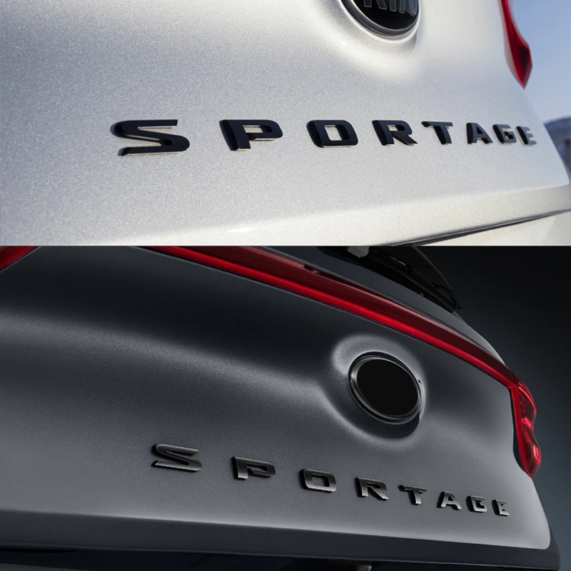 1pcs 3D ABS SPORTAGE car Letter Rear Tailgate trunk Decals Emblem badge ...