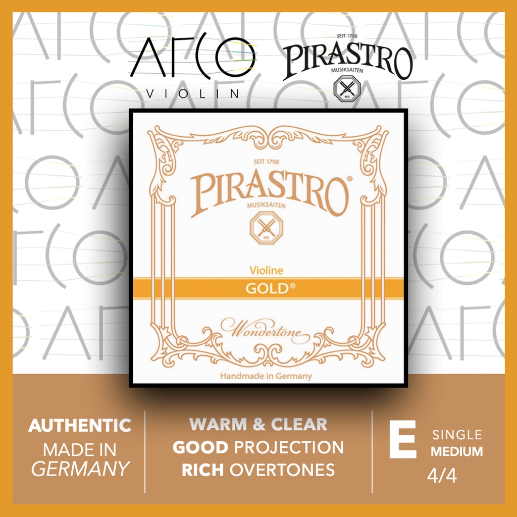 PIRASTRO GOLD LABEL E single violin string | ARCO Violin | Shopee ...