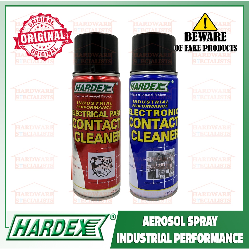 Hardex Contact Cleaner 400mL | Electrical (Red) or Electronic (Blue ...