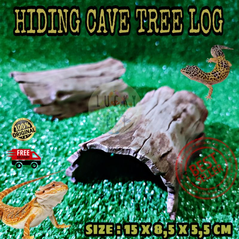 KAYU Hiding CAVE TREE LOG WOOD HIDING CAVE Wooden TREE Trunk MODEL ...
