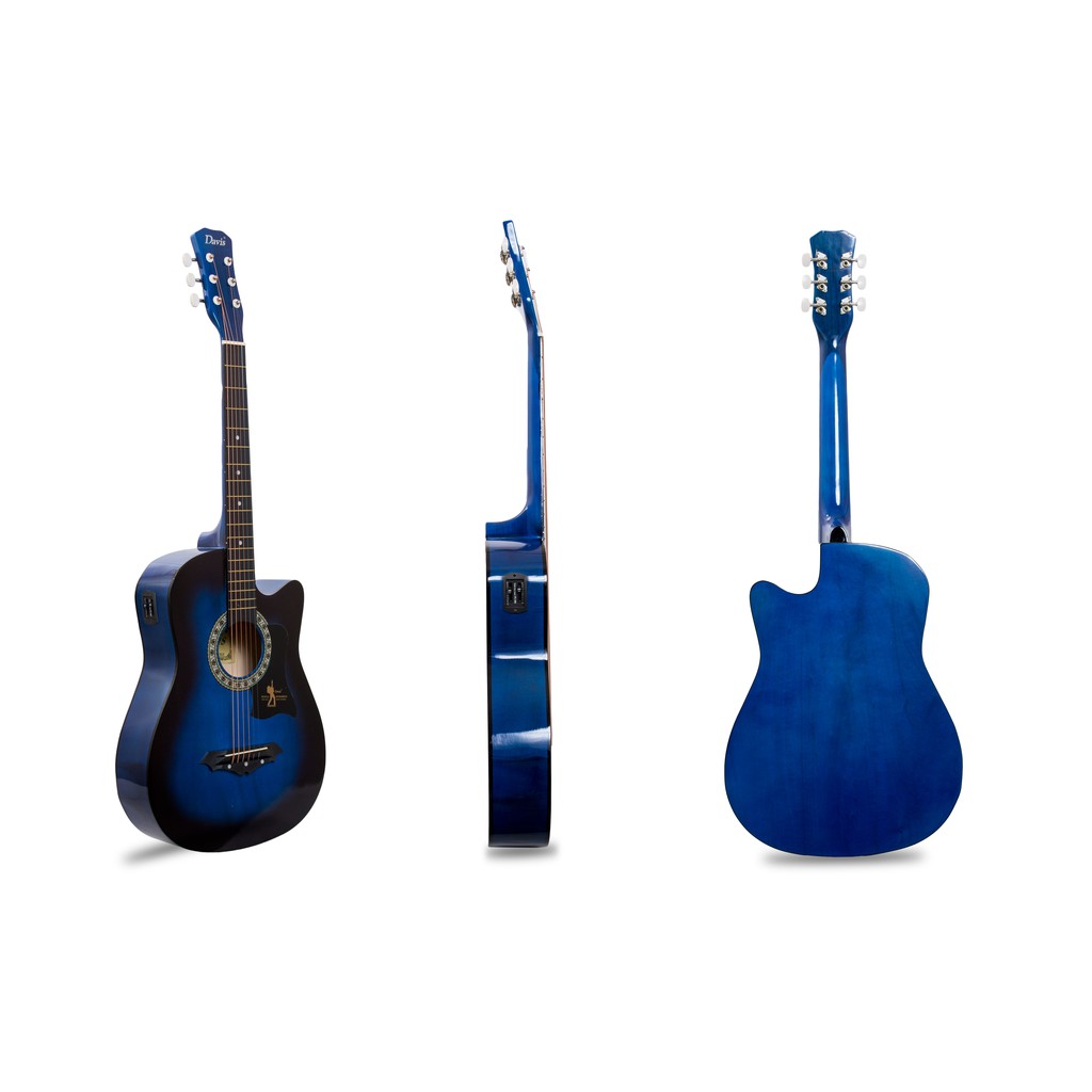 Davis JG38C-EQ2 ElectricAcoustic Guitar w/ Pickup & EQ (Free Bag, Cord ...