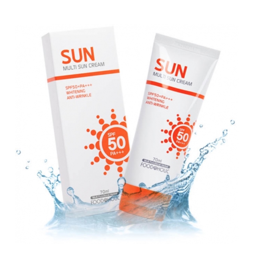 FOODAHOLIC Sunscreen Multi Sun Cream SPF 50+ PA +++ 70ML | Shopee ...