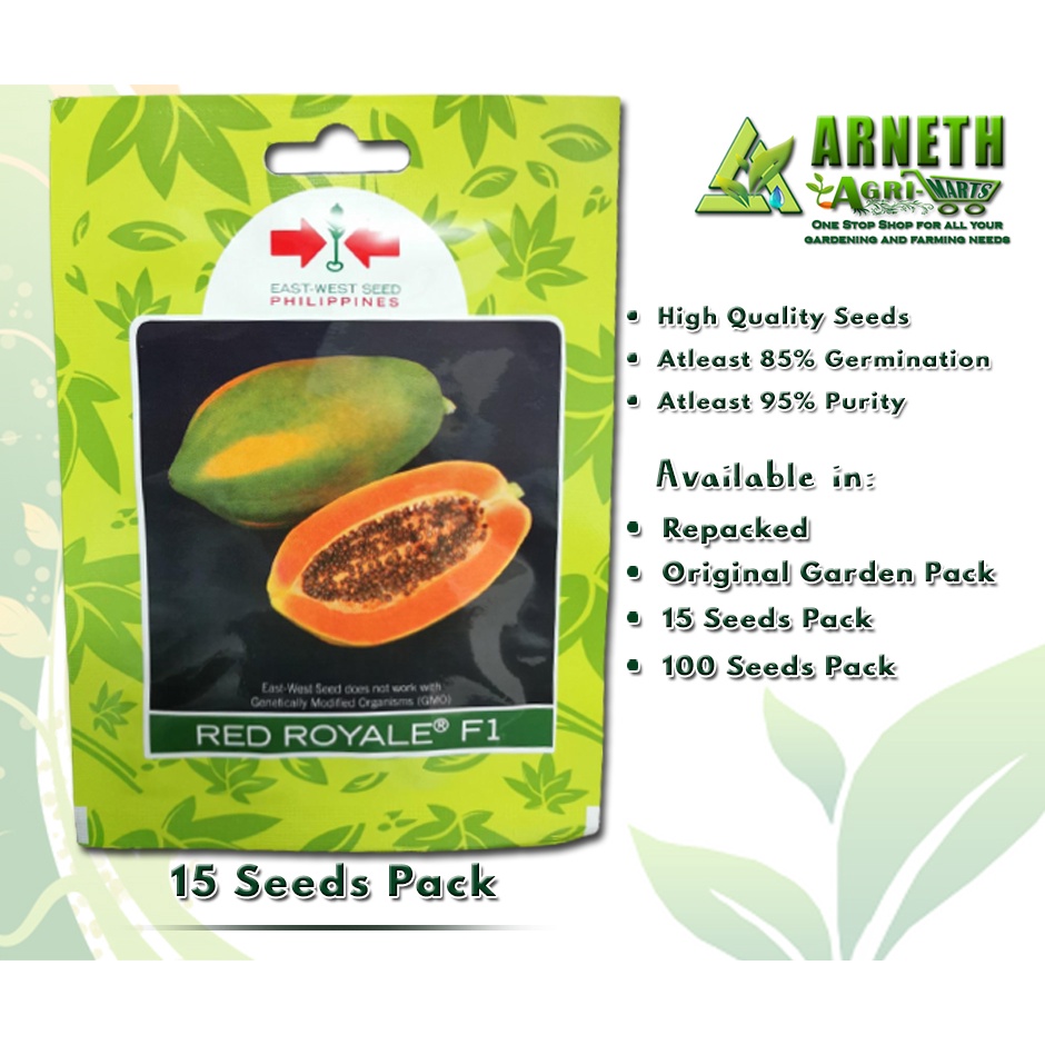 EASTWEST EAST WEST SEEDS RED ROYALE F1 VARIETY PAPAYA SEEDS 15 SEEDS ...