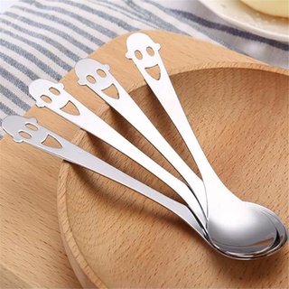 5PCS Stainless Steel Hollow Smiley Face Spoon Household Eat Soup Coffee ...