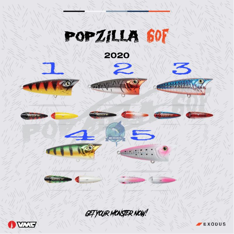 Popzilla Exodus Lure 60F miny popper | Shopee Philippines