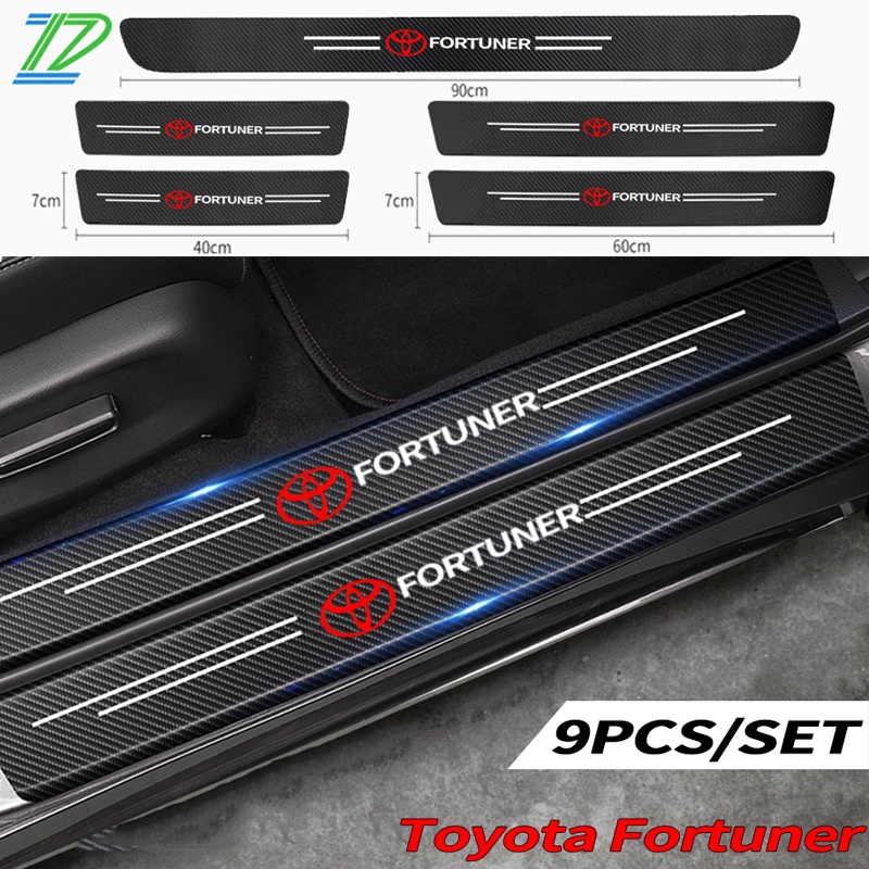 For Toyota Fortuner Carbon Fiber Car Door Sticker Protector Auto ...