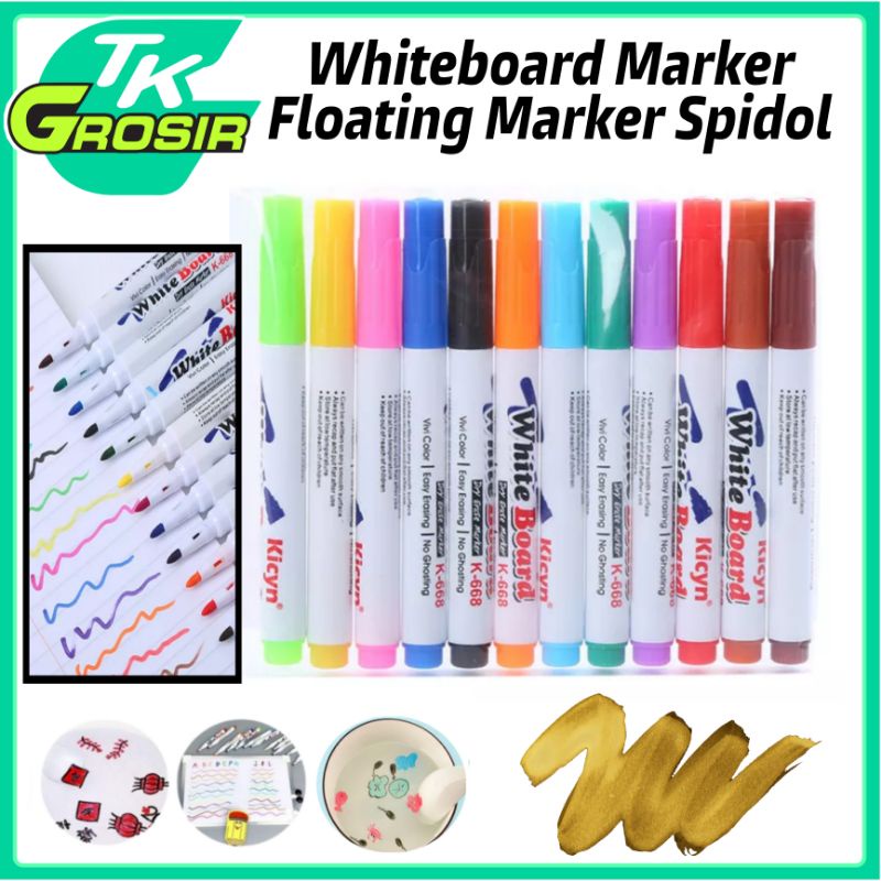 12 pcs magic markers floating floating markers/12 color markers ...