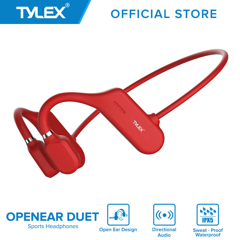 TYLEX OPENEAR Dual Listening Sports Headphones IPX4 Sweatproof Voice ...