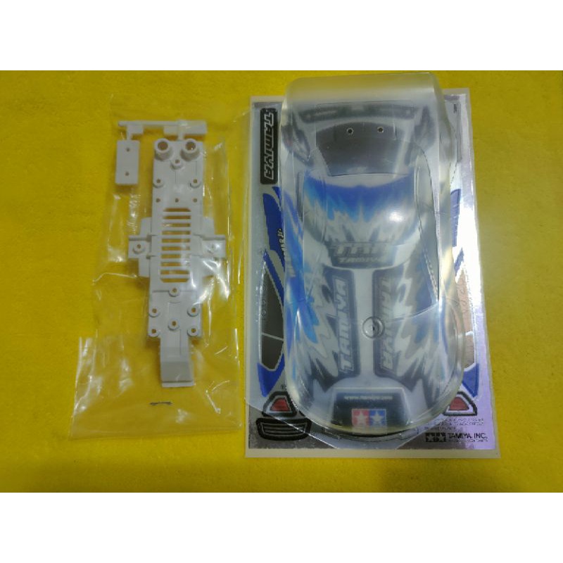 Tamiya TRF-Racer Jr. Black Special polycarbonate cowl/body with sticker ...