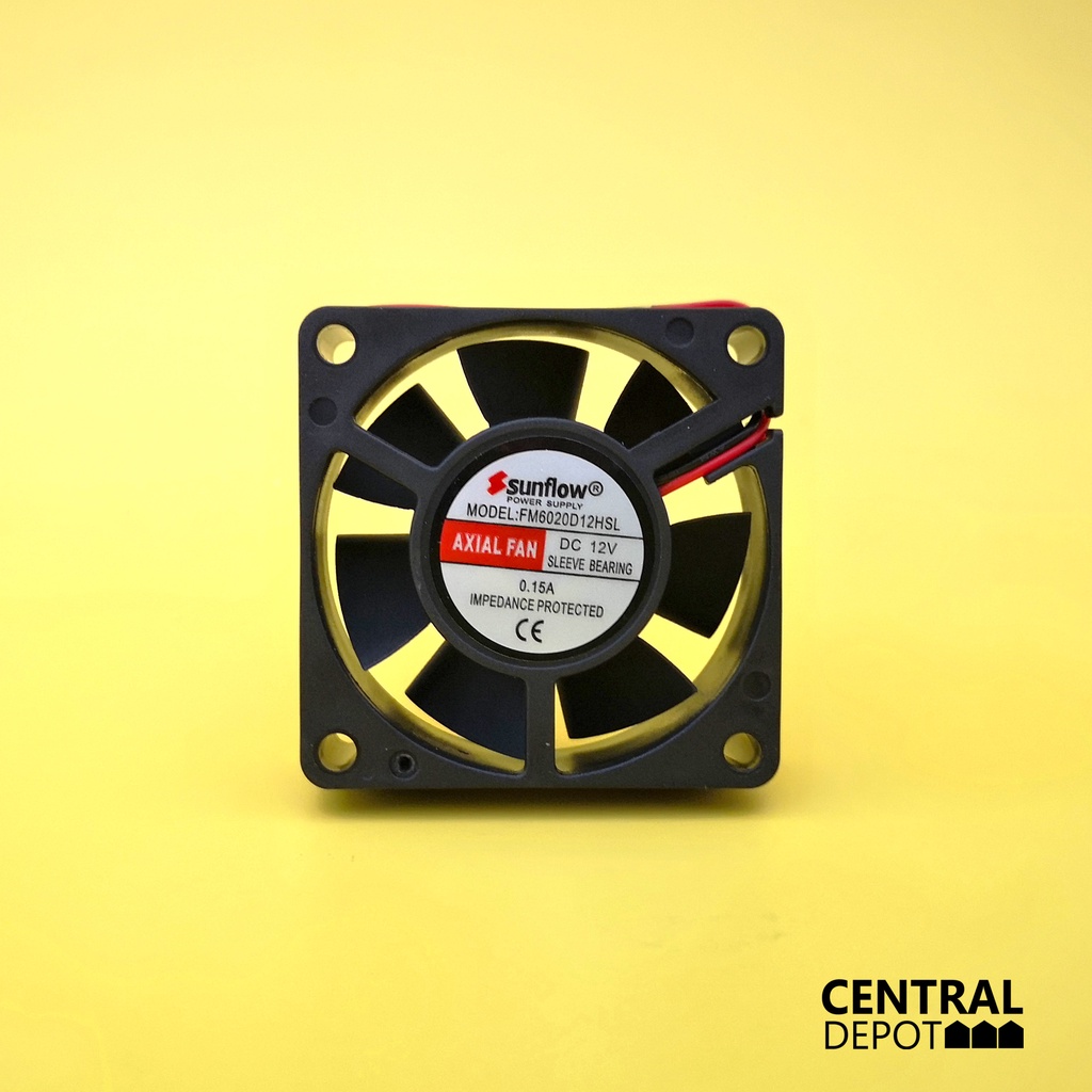 Sunflow Blower Fan 12V - Cooling DC Fan, DC Muffin Fan (60x60x20mm ...