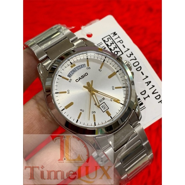 Casio Mens Silver Mtp 1370d 7a2 Shopee Philippines