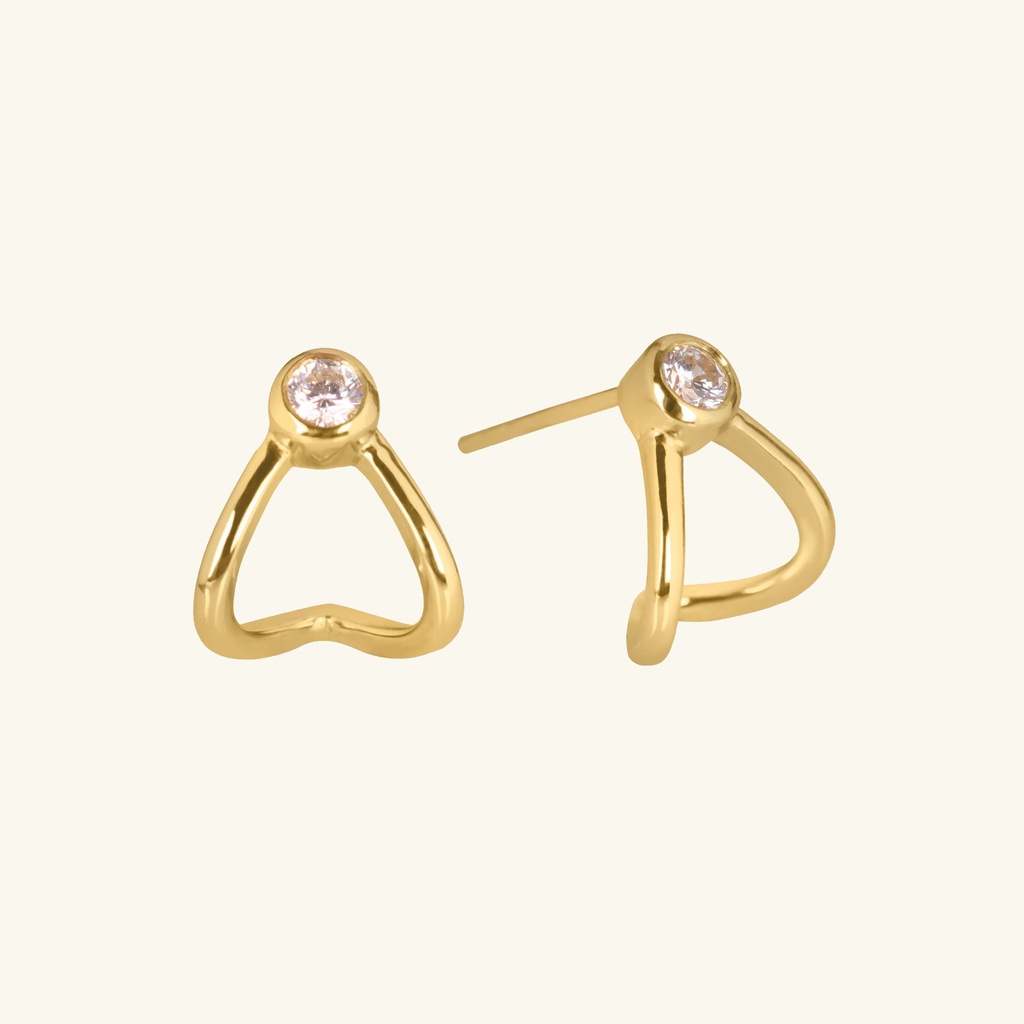 Foundry Gold Vermeil and Sterling Silver Wishbone Studs | Shopee ...