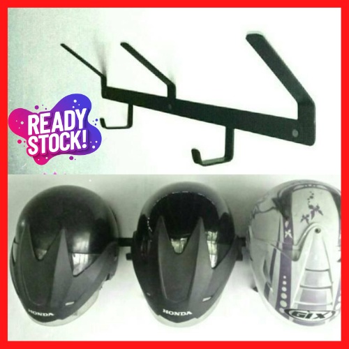 GANTUNGAN Wall Helmet Hanger - Motorcycle Helmet Hanger - New Helmet ...