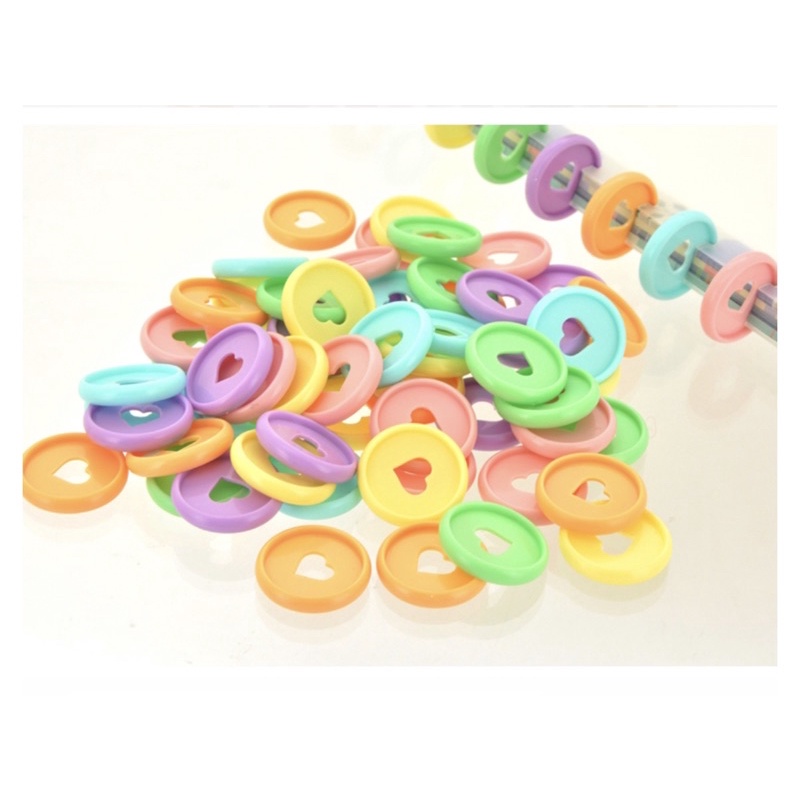 Heart Plastic Disc bound rings new colors for planners journal notebook ...