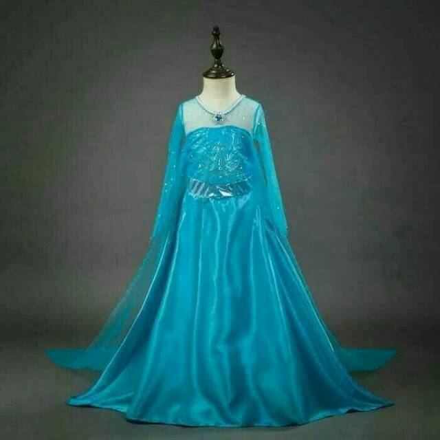 Elsa Frozen Children's Birthday Party Dress Costume Dress Frozen Long ...