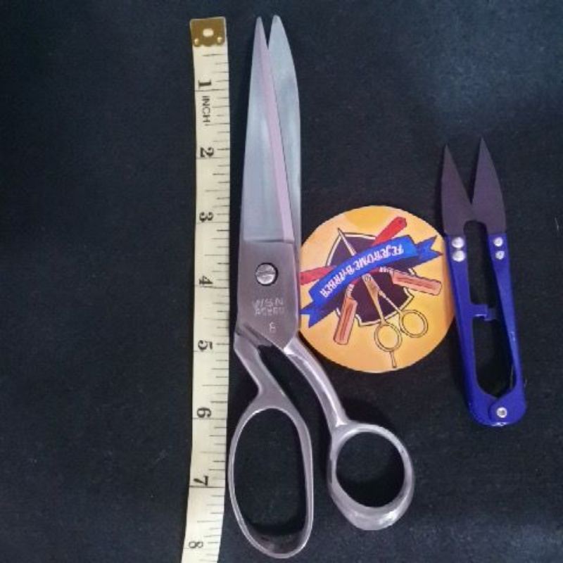 FABRIC TAILOR SCISSORS/ 8" TABACO BICOL MADE/ PURE ASERO | Shopee ...