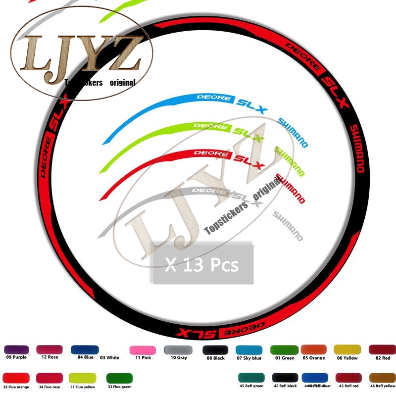 Vinyl 3M StickersReflective Mountain Bike Wheel Set Rim Sticker For ...