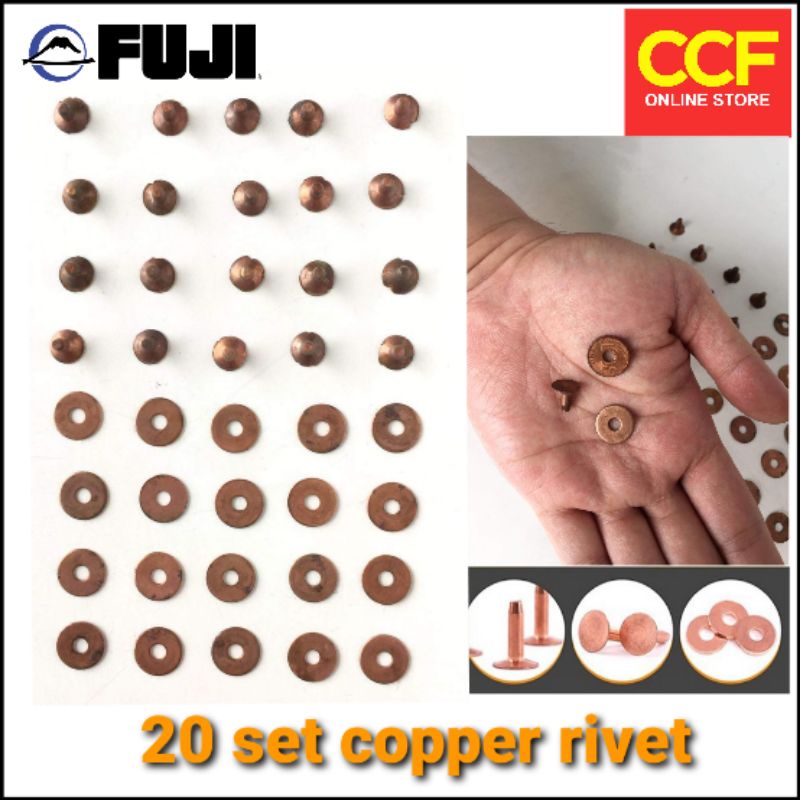 Copper Belt Rivets & Burrs 1/4 x 9 ( Sold by 20 sets ) | Shopee Philippines