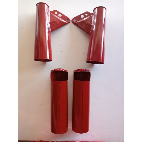 Front shock Cover TMX155 Stainless W/ spray paint Red (Set) | Shopee ...