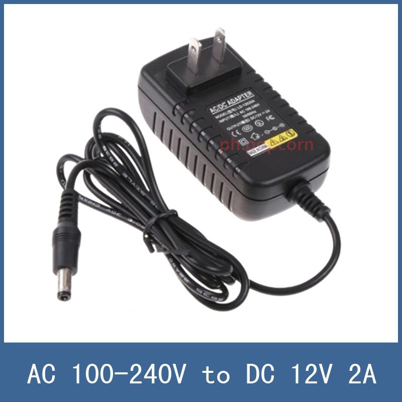 12V 2A AC DC Power Adapter Wall Charger | Shopee Philippines