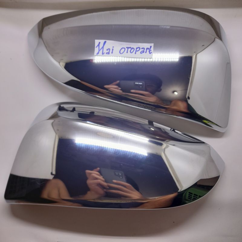Innova reborn fortuner vrz hilux chrome krum rear view mirror cover ...