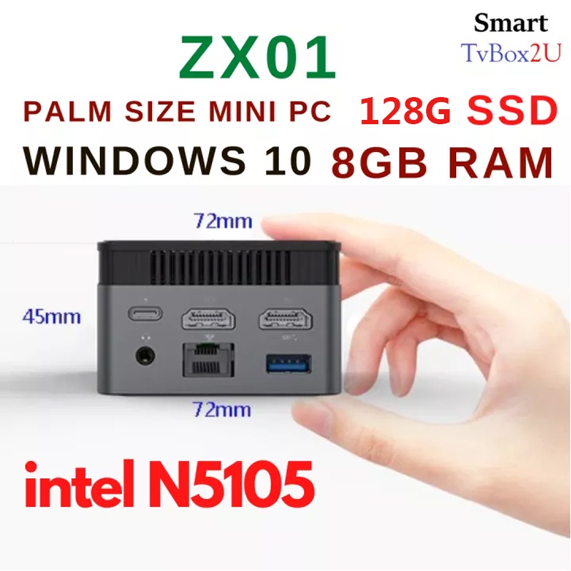 ZX01 Intel N5105 MINI Pc Windows 11 Mini PC 2.9GHZ DDR4 8GB 1TB SSD 5G ...