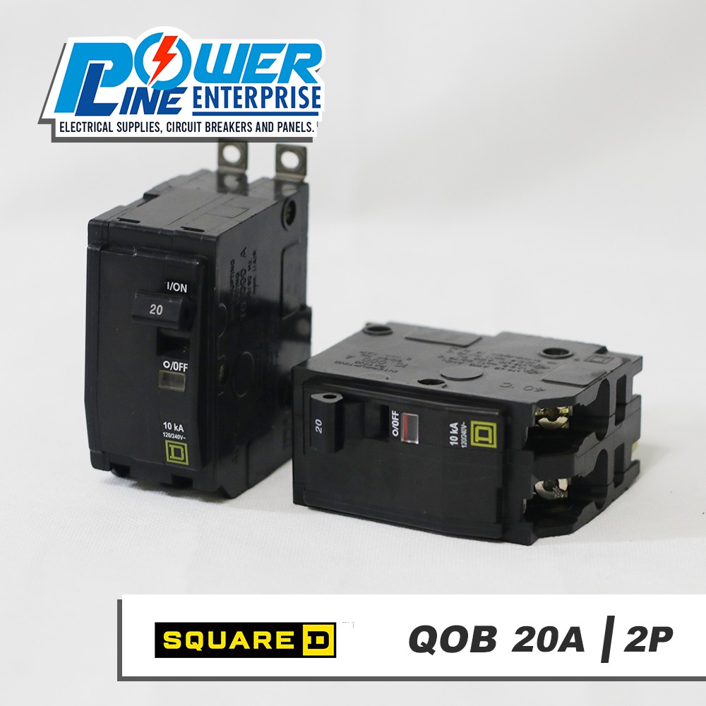 Square D QOB 15A ~ 100A 2Pole Circuit Breaker | Shopee Philippines