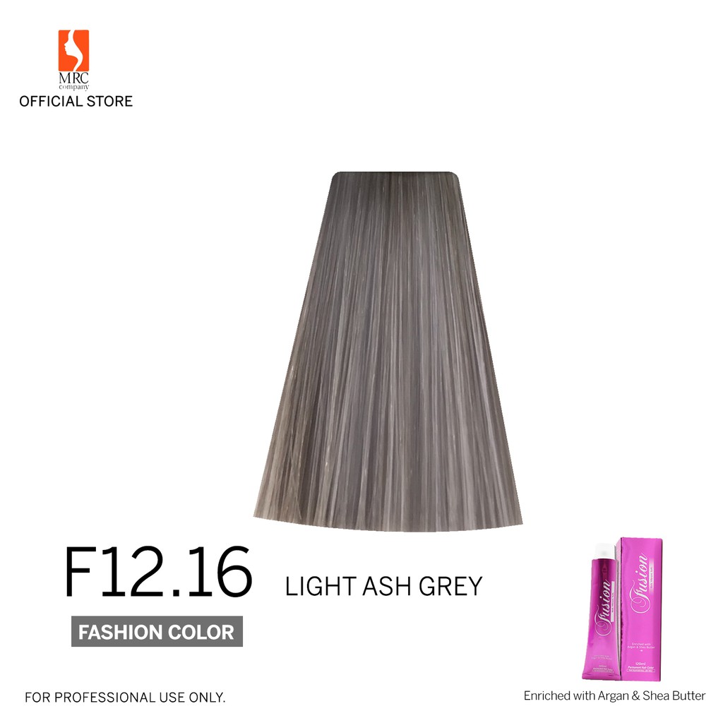 FUSION HAIR COLOR F12.16 LIGHT ASH GREY 120ML | Shopee Philippines