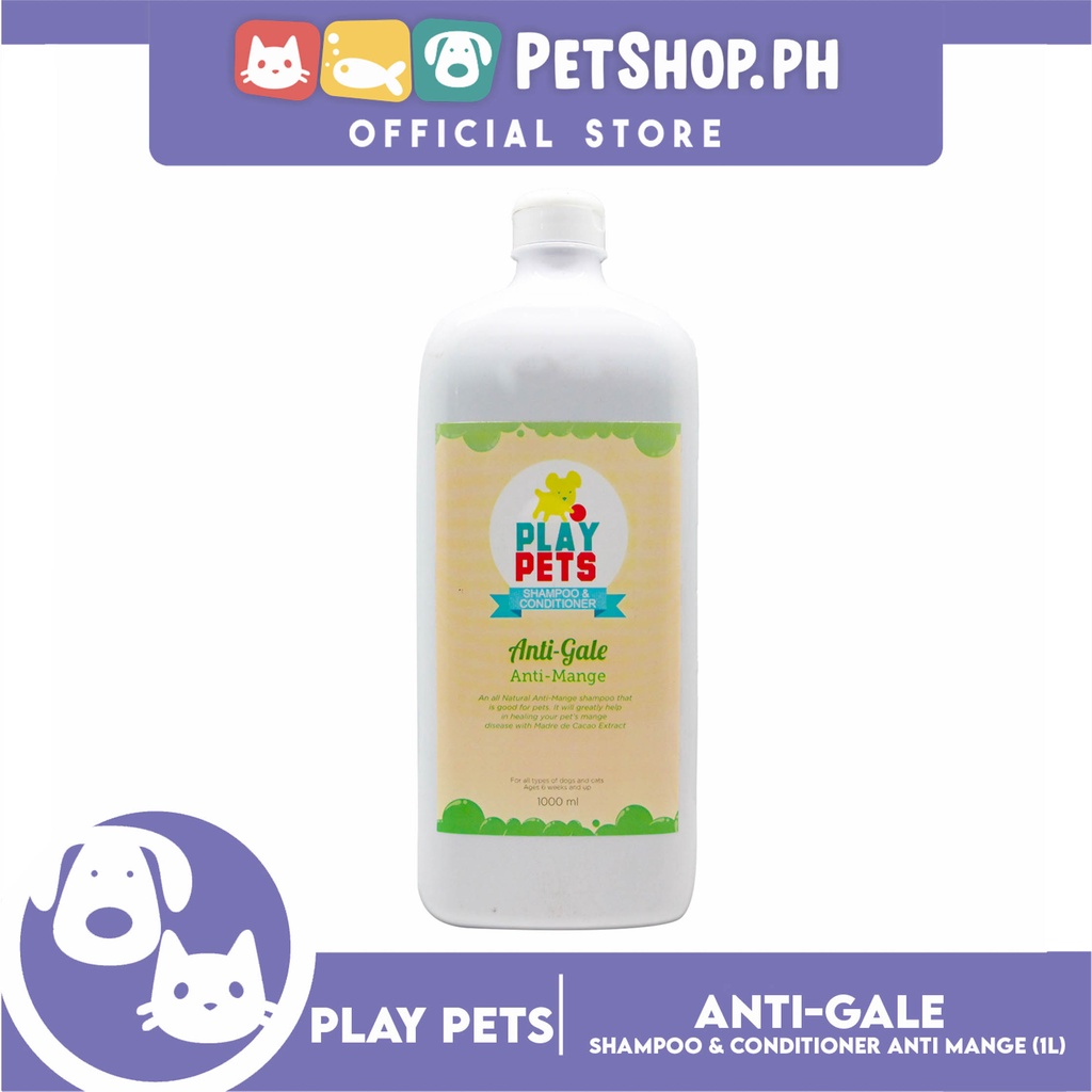 Play Pets Shampoo and Conditioner 1000ml (Anti-Gale Anti-Mange) For All ...