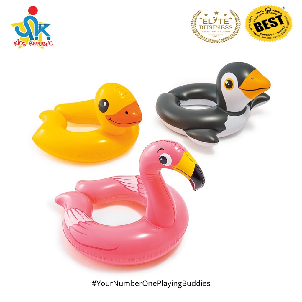 Intex 59220 Inflatable Kids Animal Split Ring Floater for Kids Outdoor ...