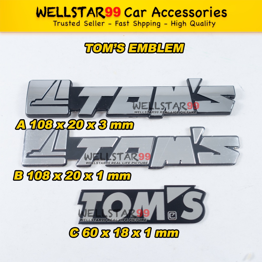 TOYOTA TOMS TOM’S EMBLEM LOGO | Shopee Philippines