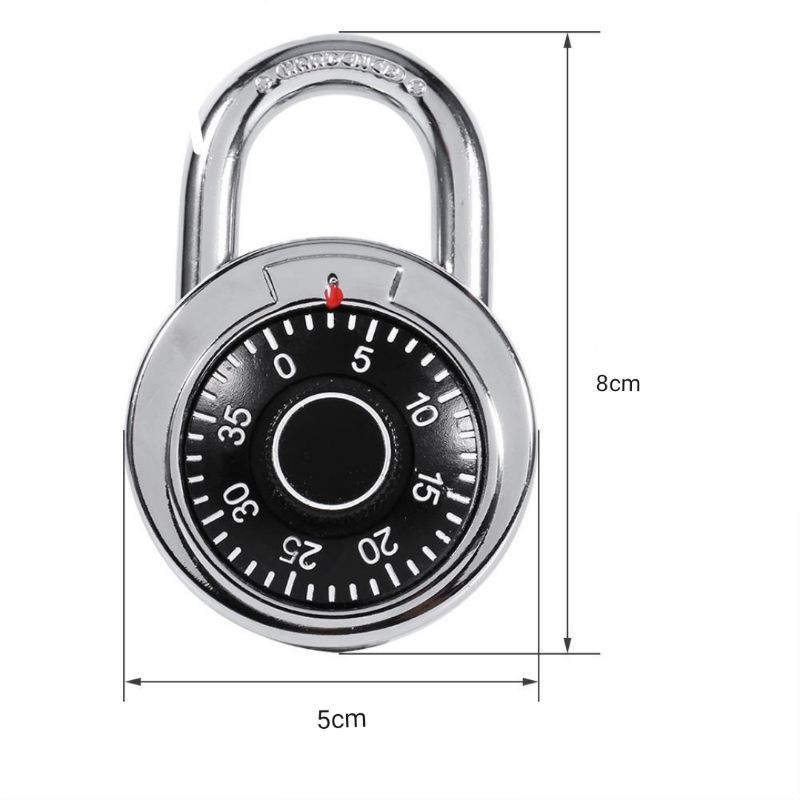 Rotary Padlock Digit Combination Code Lock Safe Dial Number | Shopee ...