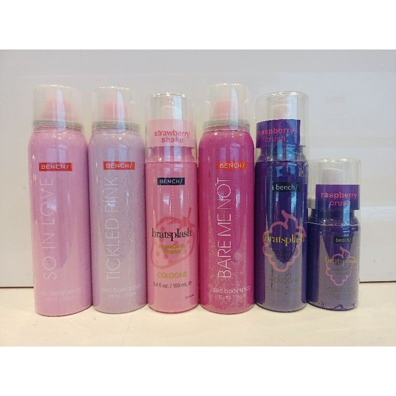 Bench Body Spray SO IN LOVE/TICKLE/BARE ME NOT/BRATSPLASH | Shopee ...