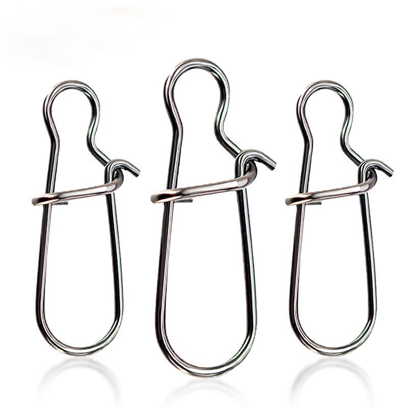50PCS Fishing Snap Strong Stainless Steel Duo Lock Snap Swivel Slid ...