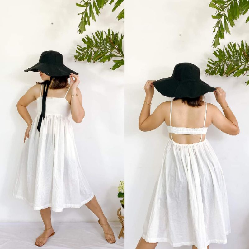 Eunice String Maxi Backless Dress with Side Pocket by Wear Paula ...