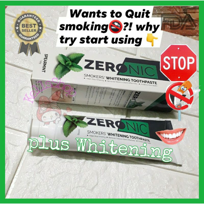 Original Zeronic Smokers Whitening Toothpaste Zero Nic 100g | Shopee ...