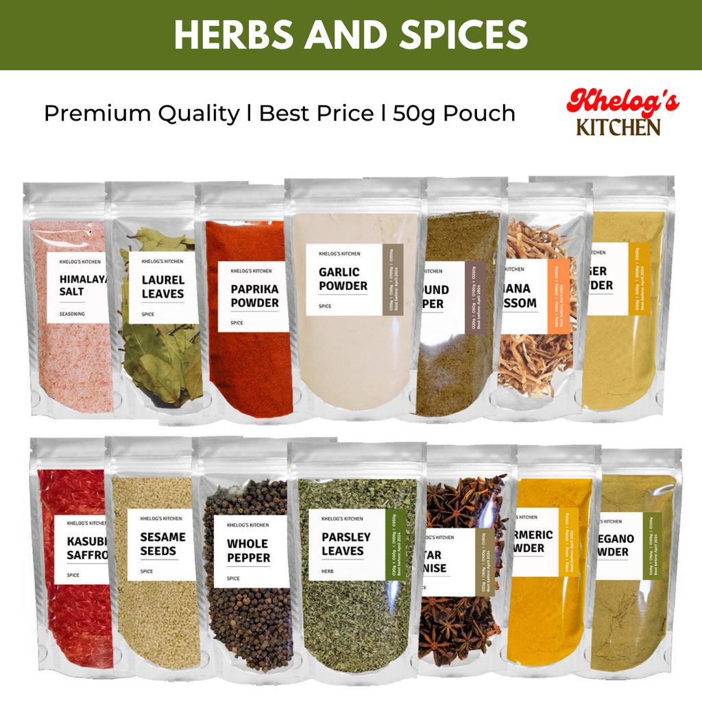All Herbs and Spices / All Natural in 50g (Garlic, Onion, Chili, Pepper ...