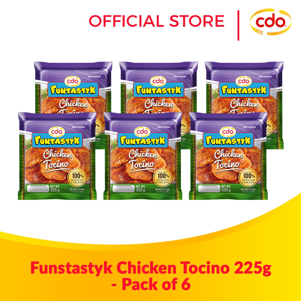 CDO Funtastyk Chicken Tocino 225g - Pack of 6 | Shopee Philippines