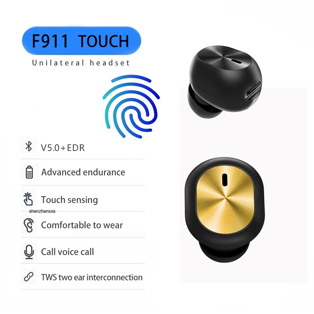mini wireless headset F911 Invisible Wireless Headphones Noise ...