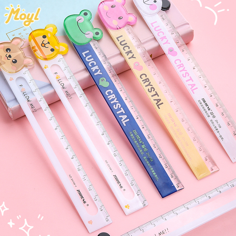 [Ready Stock] 15cm Korean Cute Cartoon Ruler Student Drawing Measuring ...