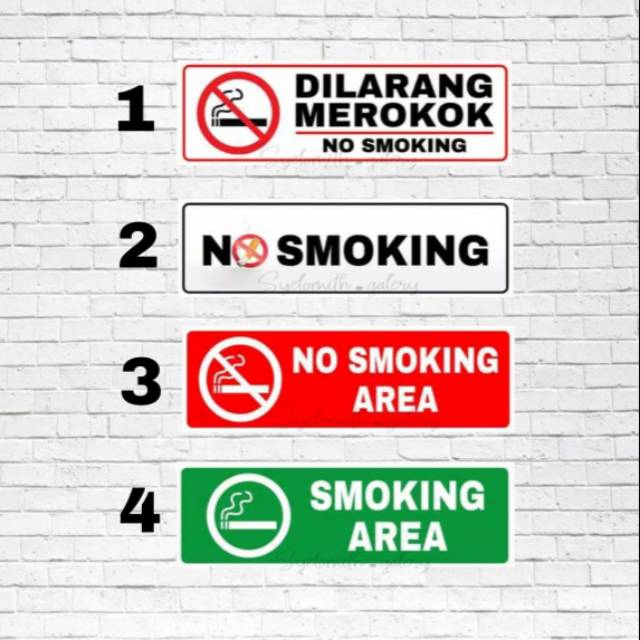 No SMOKING STICKER - SMOKING AREA STICKER - SMOKING AREA STICKER - NO ...
