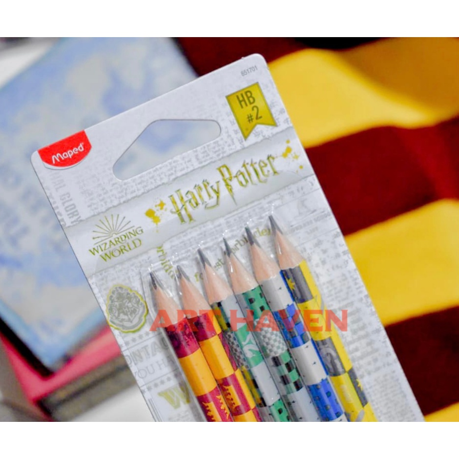Maped Harry Potter Wooden Pencils With Eraser 6S Hb - School Supplies ...