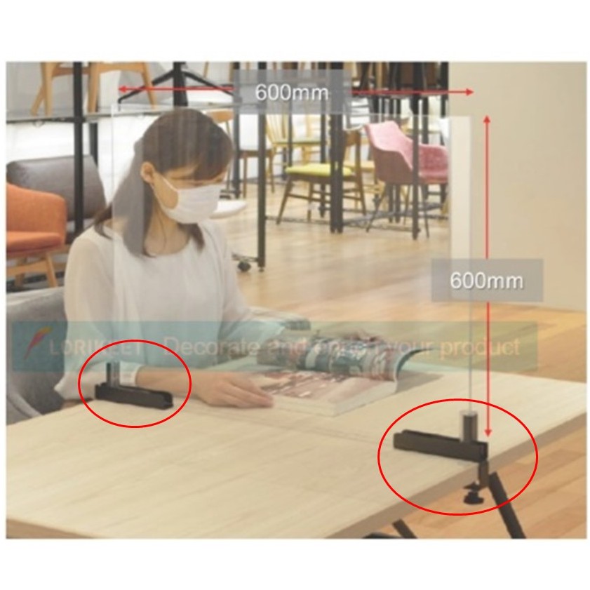 Table Binder for Acrylic Partition (3~5mm) - KAWAJUN Binder for 20 to ...