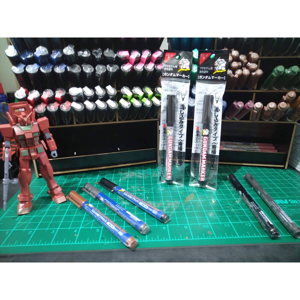 Gundam Markers for panel line (GM 01 02 03 20 21 301P 302P) | Shopee ...