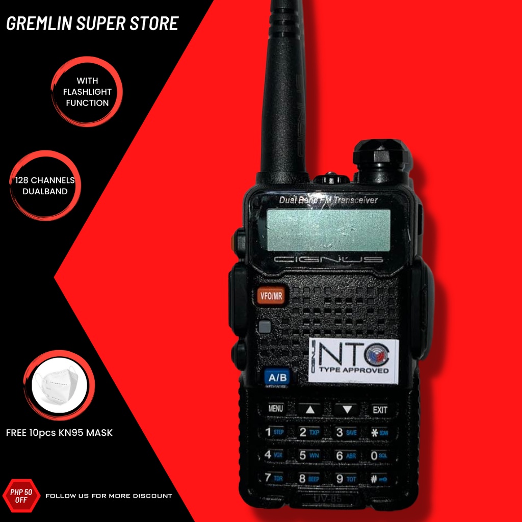 CIGNUS UV85 5WATTSDUAL BAND PORTABLE RADIO | Shopee Philippines