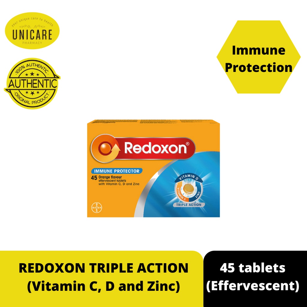 REDOXON TRIPLE ACTION FOR IMMUNE PROTECTION (45 EFFERVESCENT TABLETS ...