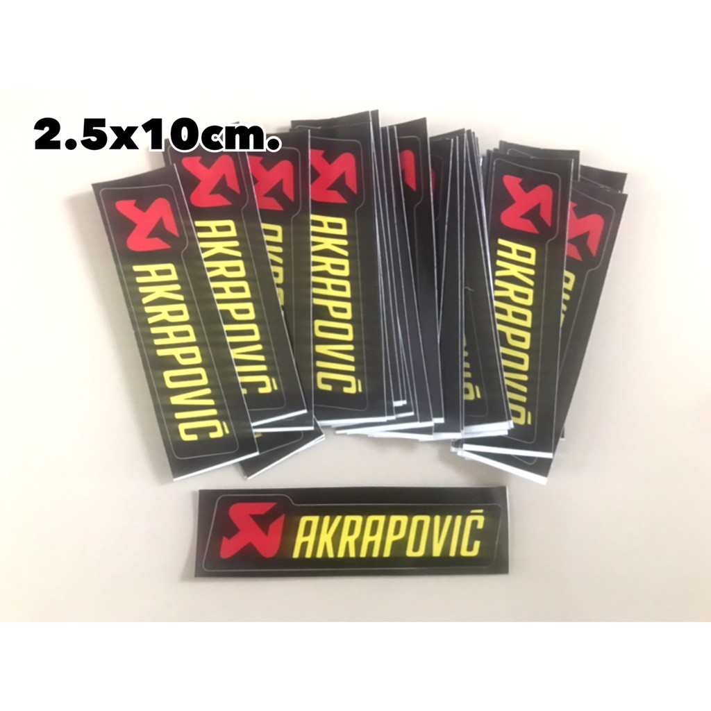 Akrapovic 3M Sticker Heat Resistant Size 2.5x10 cm And 4 x 14cm. (As In ...