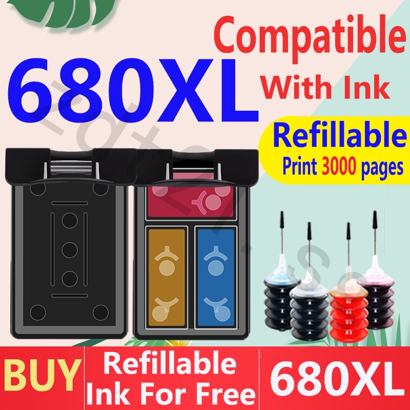 Compatible HP 680XL HP 680 Ink Cartridge HP XXL680 Black HP 680 Color ...