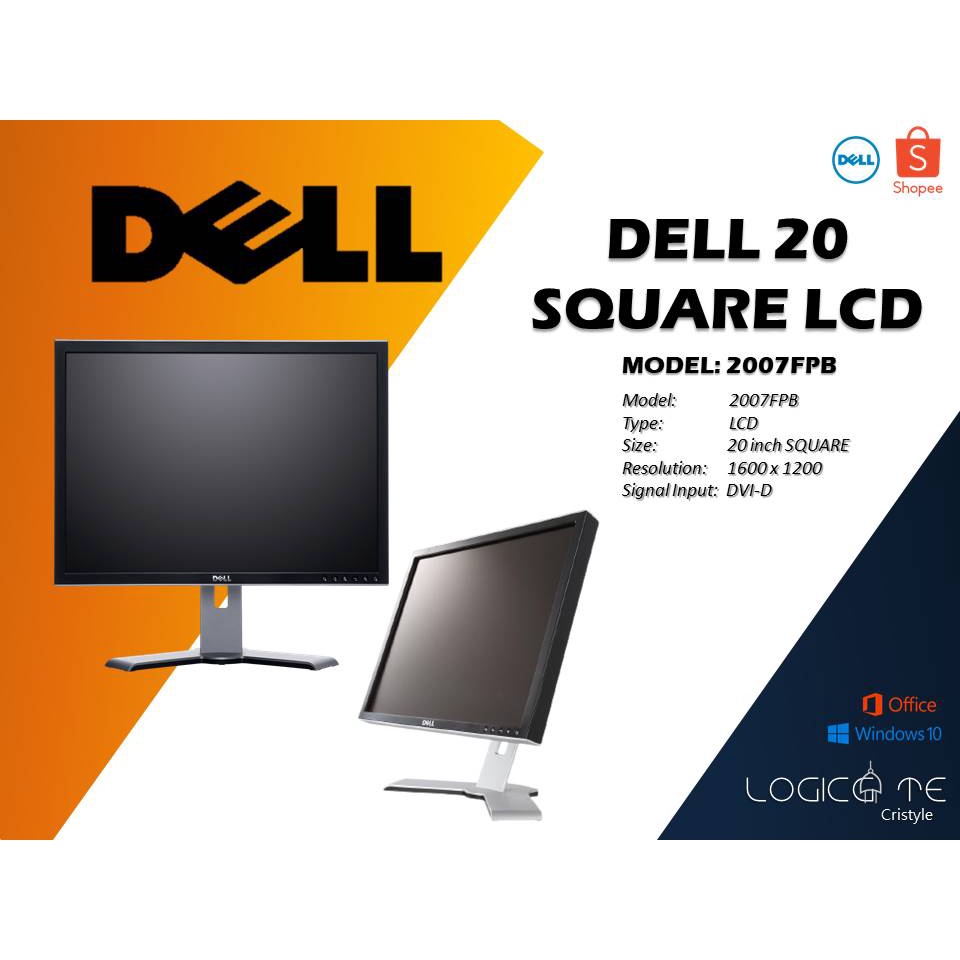 DELL 20 Square LCD DVI-D PORT Monitor | Shopee Philippines