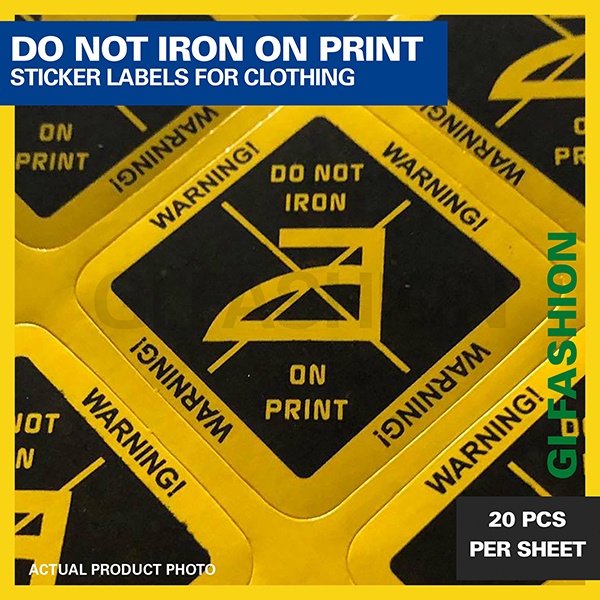 DO NOT IRON ON PRINT sticker label 16 PIECES for clothing shirt ...